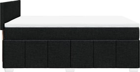 Box spring postel s matrací černá 140x200 cm textil 3289386