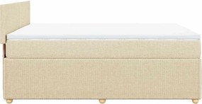 Box spring postel s matrací krémová 140x190 cm textil 3289749