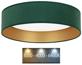 Brilagi - LED Stropní svítidlo VELVET LED/24W/230V 3000/4000/6400K zelená/zlatá