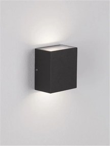NV 9492650 Venkovní nástěnné svítidlo PARRIS antracitový hliník a čiré sklo LED 10.4W 3000K 220-240V 266st. IP65 světlo nahoru a dolů - NOVA LUCE