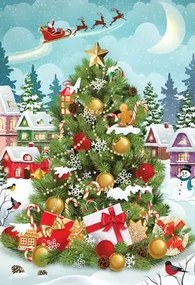 EUROGRAPHICS Puzzle v plechové krabičce Vánoční stromeček / 550 dílků