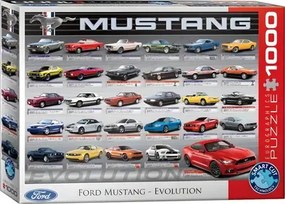 EUROGRAPHICS Puzzle Vývoj Fordu Mustang / 1000 dílků / 67,6 × 48,9 cm