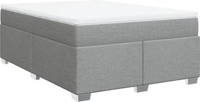 Box spring postel s matrací světle šedá 140 x 200 cm textil 3285137