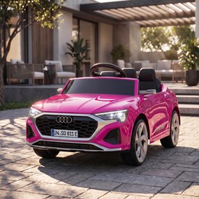 AIYAPLAY Dětské elektroauto 12V, dětské auto s dálkovým ovládáním, 2 motory, plynulý rozjezd, 4-kolová zavěšení, LED přední světla, klakson, hudba
