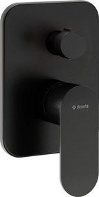 Deante Alpinia, vanová/sprchová baterie pod omítku, 2-výstupová, černá matná, DEA-BGA_N44P