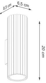 Sollux SL.1653 - Nástěnné svítidlo KARBON 2xGU10/10W/230V krémová