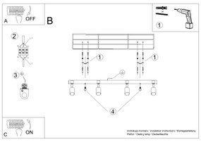 Sollux SL.1346 - Bodové svítidlo FAGER 4xGU10/10W/230V černá