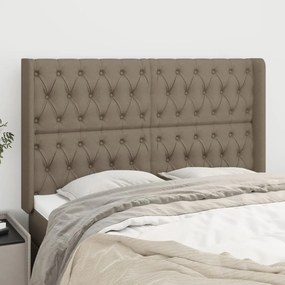 Čelo postele typu ušák taupe 147x16x118/128 cm textil 3119918