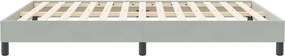 Postel Box Spring bez matrace světle šedá 160x210 cm samet 3315831