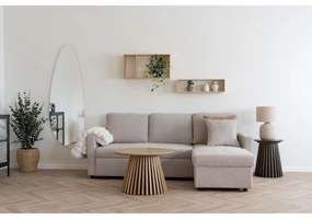 House Nordic Třímístná rozkládací pohovka BELFAST béžová 218 cm pravá