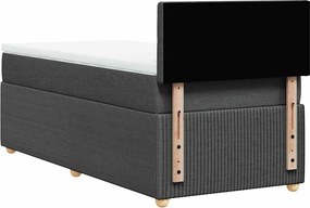 Box spring postel s matrací tmavě šedá 80 x 200 cm textil 3287298