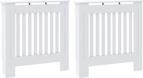 Kryt radiátoru 2 ks Bílá 78 x 19 x 81,5 cm Kompozitní dřevo 3403241