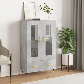 Fionshop 263911803 Skříň highboard betonově šedá 69,5x31x115 cm kompozitn