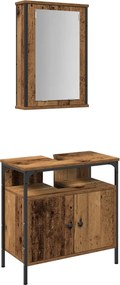 Sada koupelnového nábytku 2 ks Hnědá 60 x 30 x 60 cm 3332524