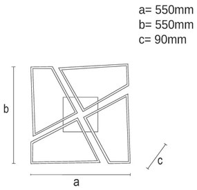 LED Stmívatelné stropní svítidlo LED/115W/230V 3000-6500K hnědá/černá + DO