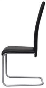 Konzolové jídelní židle 2 ks černé umělá kůže - Default Title