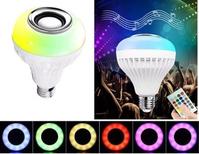 Verk Group Led barevná žárovka rgb reproduktor bluetooth dálkové ovládání