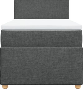 Box spring postel s matrací tmavě šedá 90x200 cm textil 3288857