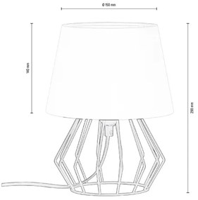Spot-Light 7668104 - Stolní lampa MANGOO 1xE27/40W/230V šedá/černá
