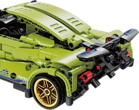 Stavebnice auta SUPERCAR No.J2007 zelená - 470 dílků