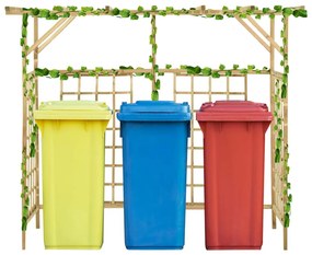 Zahradní pergola pro tři popelnice impregnované borové dřevo 316064