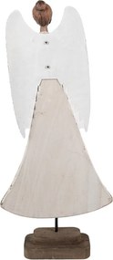 Dřevěná dekorace anděl s hvězdičkou Angel Rustic Brocante - 19*6*42 cm