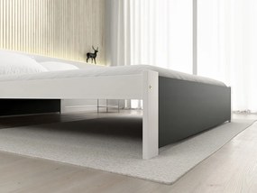Postel IKAROS 160 x 200 cm, antracit/bílá Matrace: Matrace Coco Maxi 20 cm, Rošt: Bez roštu