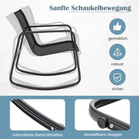 Costway 4-dílný. Gartenmöbel Set mit Sanfter Schaukelbewegung Sitzgruppe für 4