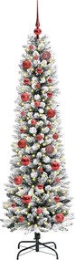 Umělý vánoční stromeček Bílá 150 cm PVC, kov a plast 3396093