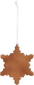 Závěsná dekorace perníková vločka Frosted Ginger - 9*1*10 cm
