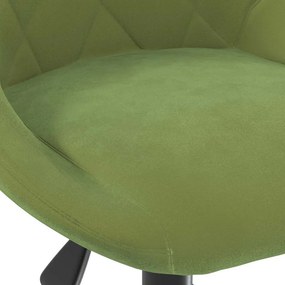 Otočná kancelářská židle světle zelená samet 335486