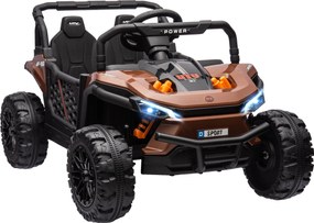 AIYAPLAY Elektrické Dětské Auto UTV, Elektrický Dětský Buggy, 2.4Ghz dálkový ovladač, 2 12V motory, 2 rychlosti, hudba, klakson, světla, pro děti 3-5