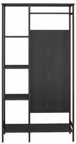 Černá šatní skříň v dekoru dubu 95x180 cm Modine - Støraa