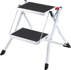 Schůdky, 2stupňová, nosnost 150 kg, Ergonomická skládací ocelová schůdková stolička