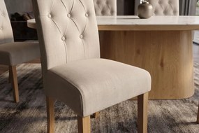 Designová jídelní židle Eileithya II béžová / dub