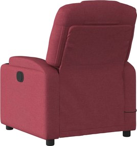Elektrické masážní polohovací křeslo vínové textil 3204359