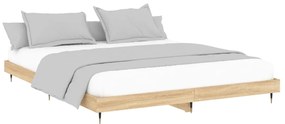 Rám postele dub sonoma 200 x 200 cm kompozitní dřevo,  832112