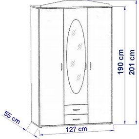 Skříň GRACJA Bílá