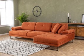 Hanah Home Čtyřmístná pohovka MUSTANG oranžová pravá 560ARE1216