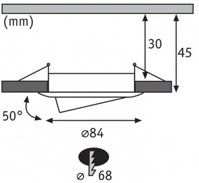 Paulmann 93080 - SADA 3xLED/6W IP23 Stmívatelné podhledové svítidlo COIN 230V
