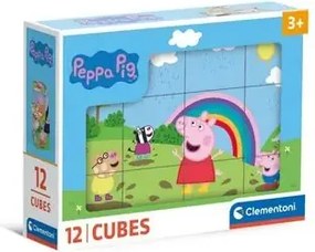 Clementoni Obrázkové kostky Prasátko Peppa / 12 kostek / od 2 let