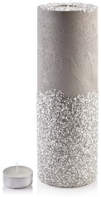 Velký moderní svícen Diament 36 cm béžový