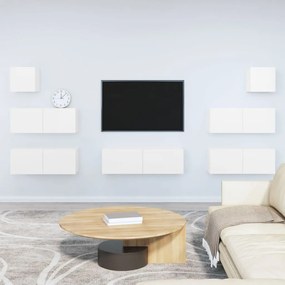 vidaXL 7dílný set TV skříněk bílý s vysokým leskem kompozitní dřevo