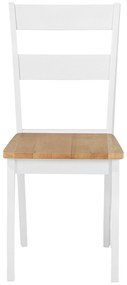 Sada 2 dřevěných jídelních židlí bílá/světlé dřevo GEORGIA Beliani