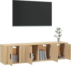 3dílný set TV skříněk dub sonoma kompozitní dřevo 3188401