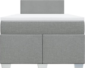 Box spring postel s matrací světle šedá 120 x 200 cm textil 3285848