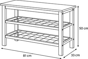 Kovový botník RACKO černá