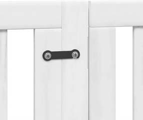 Zábrana pro psy s dvířky skládací 12 panelů bílá 600 cm topol 3155648