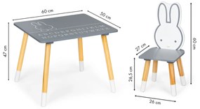 Dětský stůl s židlemi Ecotoys dřevěný