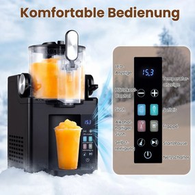 Costway 1,5 L Slush stroj s kompresorem Stroj Slushie s LED dotykovým ovládáním